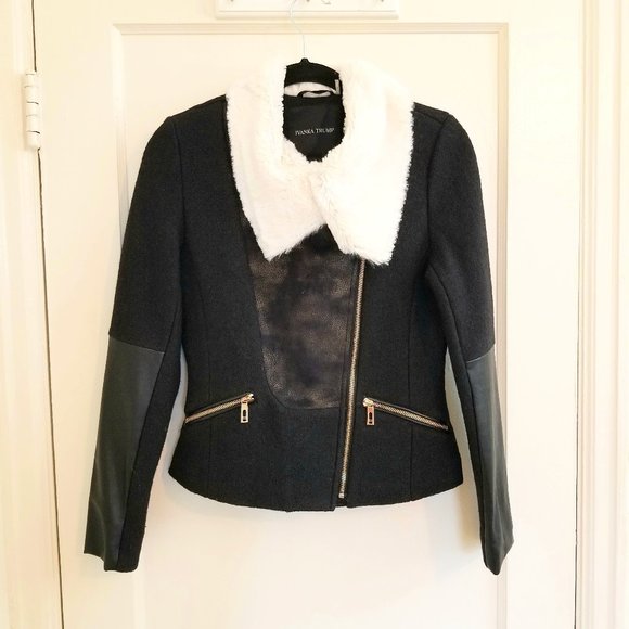 Ivanka Trump | Jackets & Coats | Nwot Ivanka Trump Faux Sherpa Leather ...